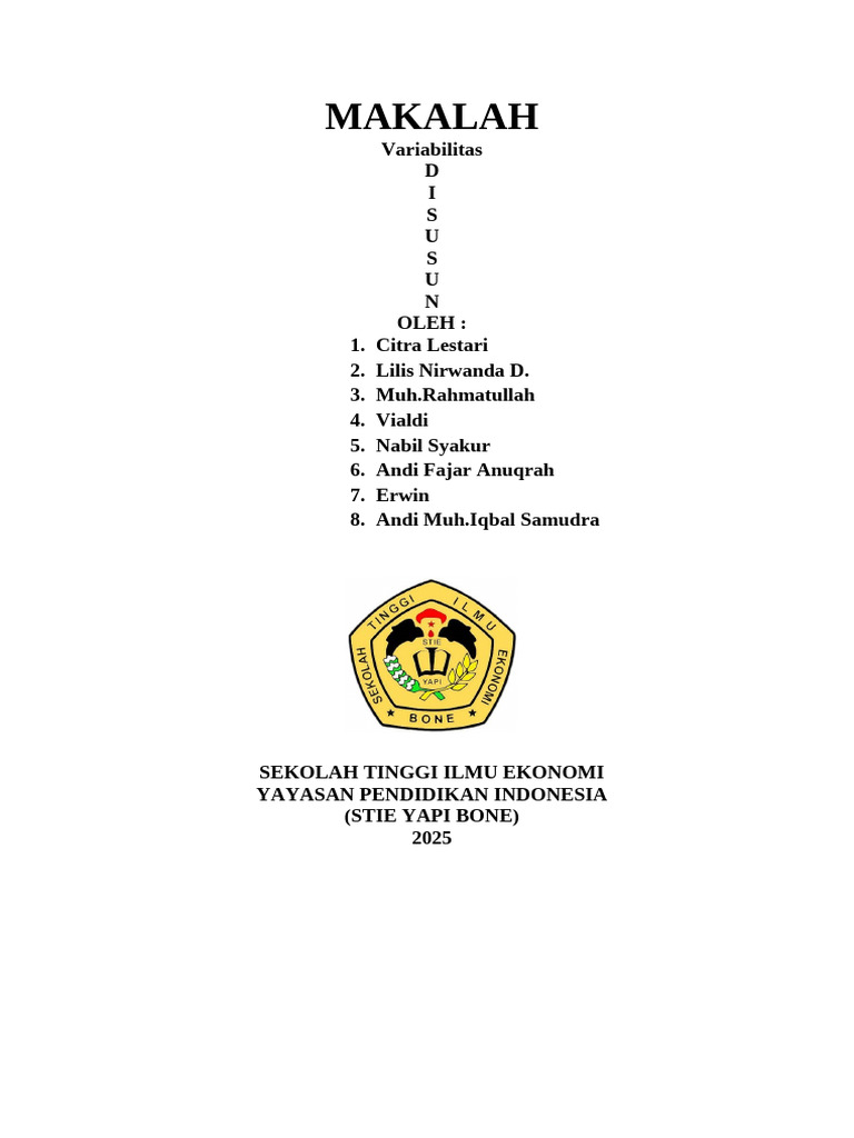 Makalas Statistik Variabilitas | PDF