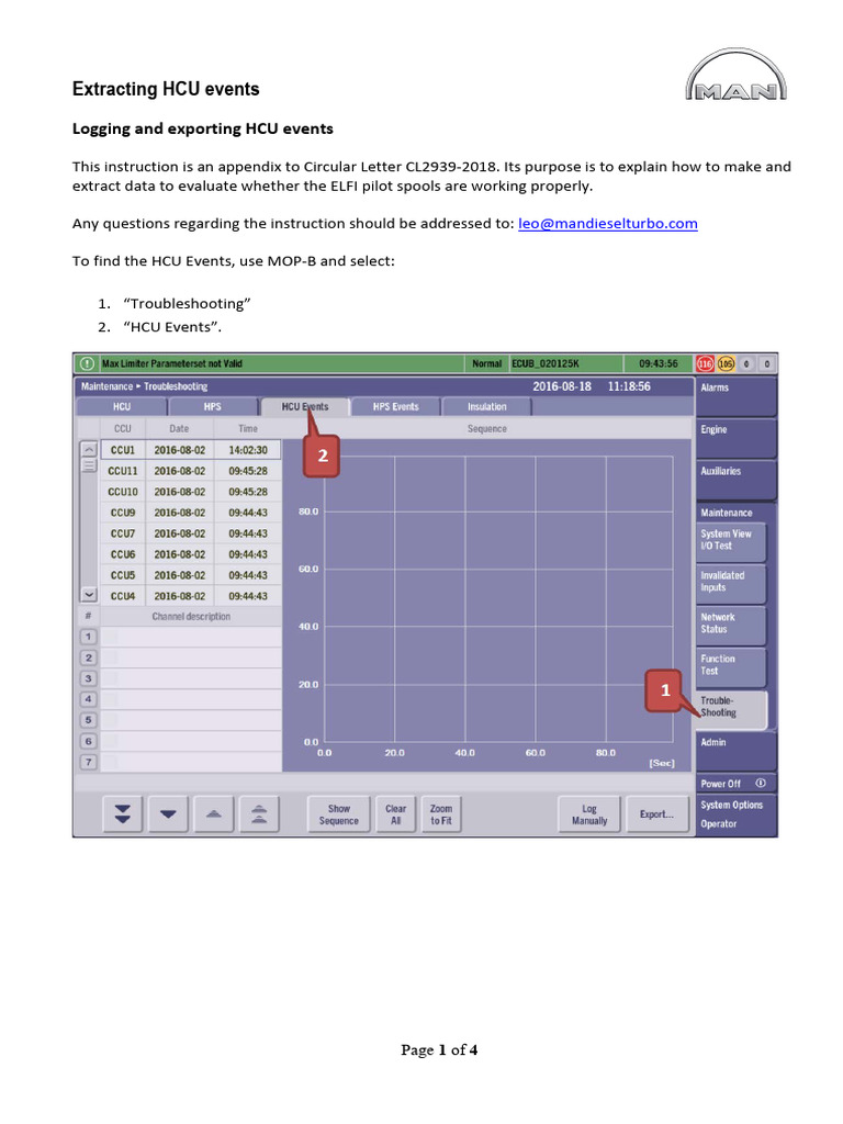 HCU Events Logging and Export Guide | PDF
