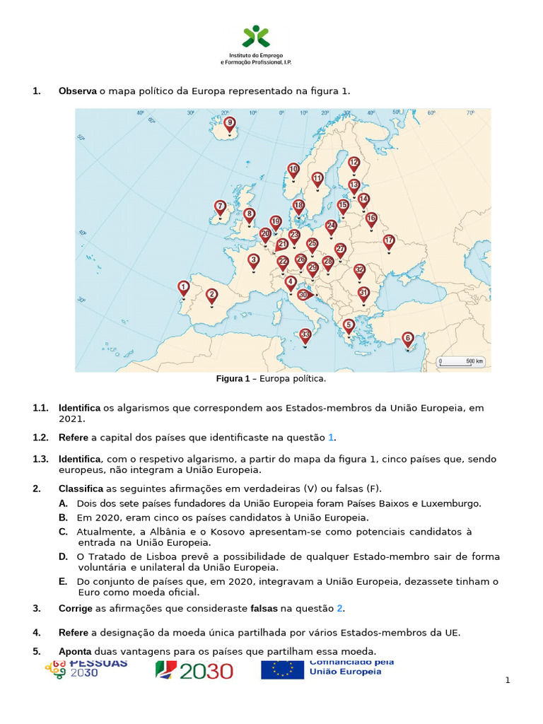 Ficha Uniao Europeia | PDF | União Europeia | Estados Membros da União ...
