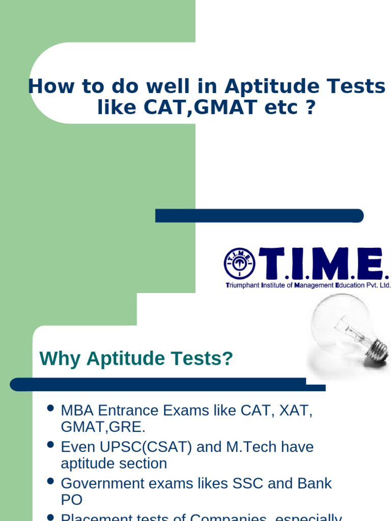 How To Do Well in Aptitude Tests | PDF | Graduate Management Admission ...