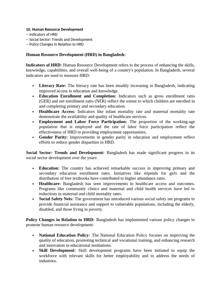 Human Resource Development (A) | PDF | Maternal Death | Economies