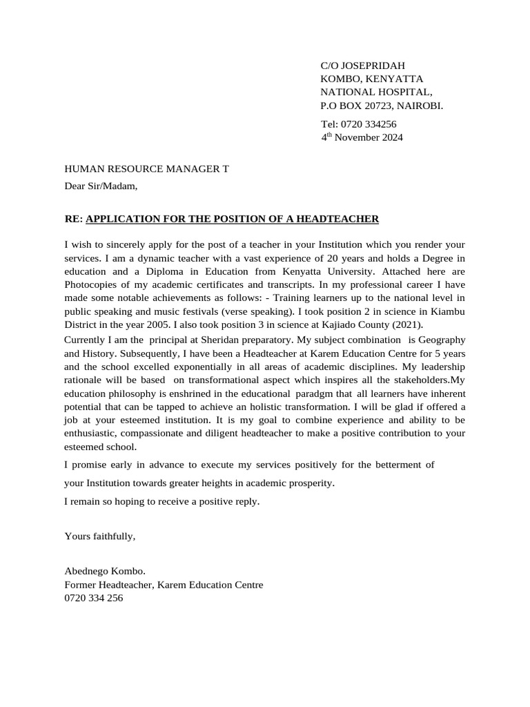 Application Letter and Testimonials | PDF