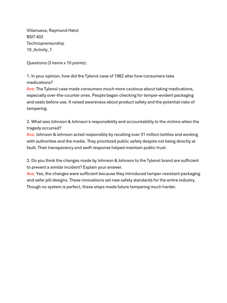 10 Activity 1 (Techno) | PDF