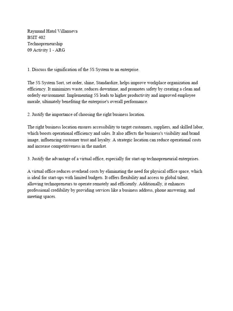 09 Activity 1 - ARG (Techno) | PDF