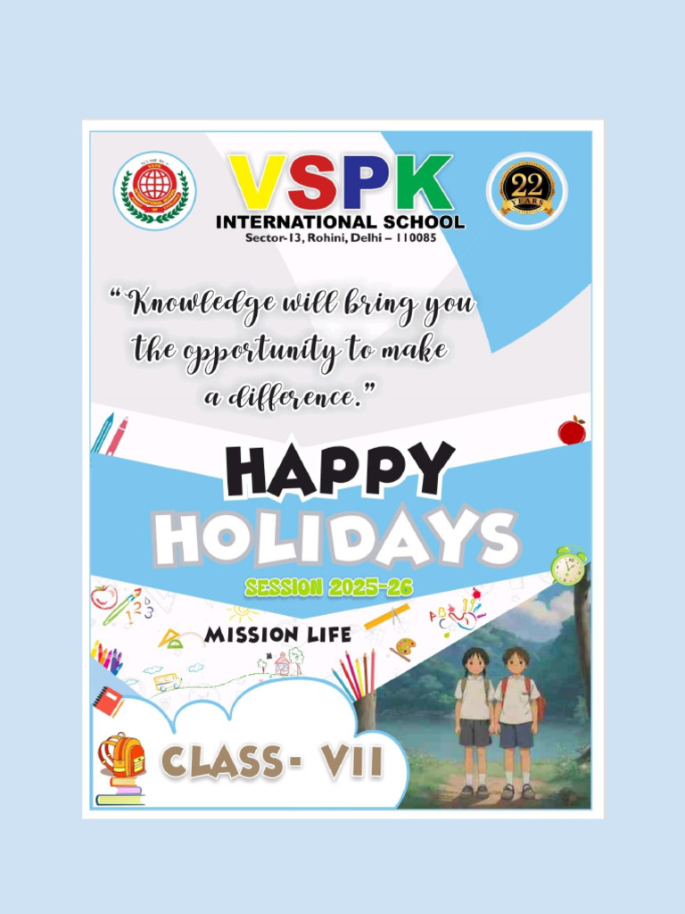 Class 7 Holiday Homework (25-26) - 1 | PDF | Natural Environment | Ecology