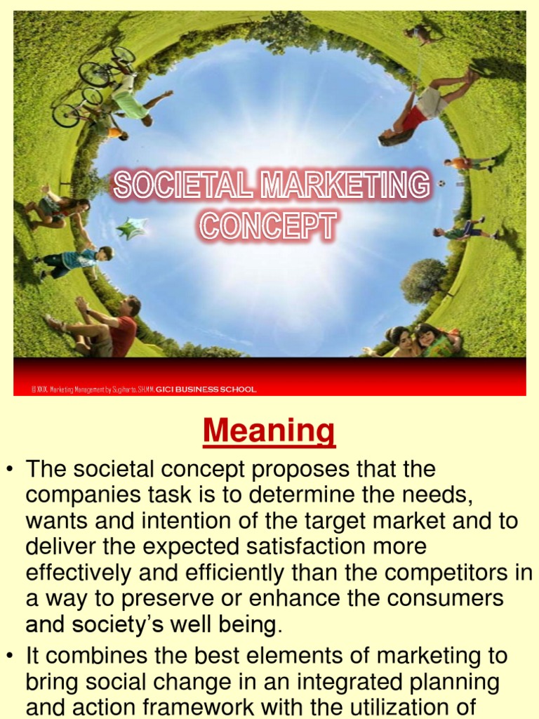 Societal Marketing Concept | Marketing | Market (Economics)