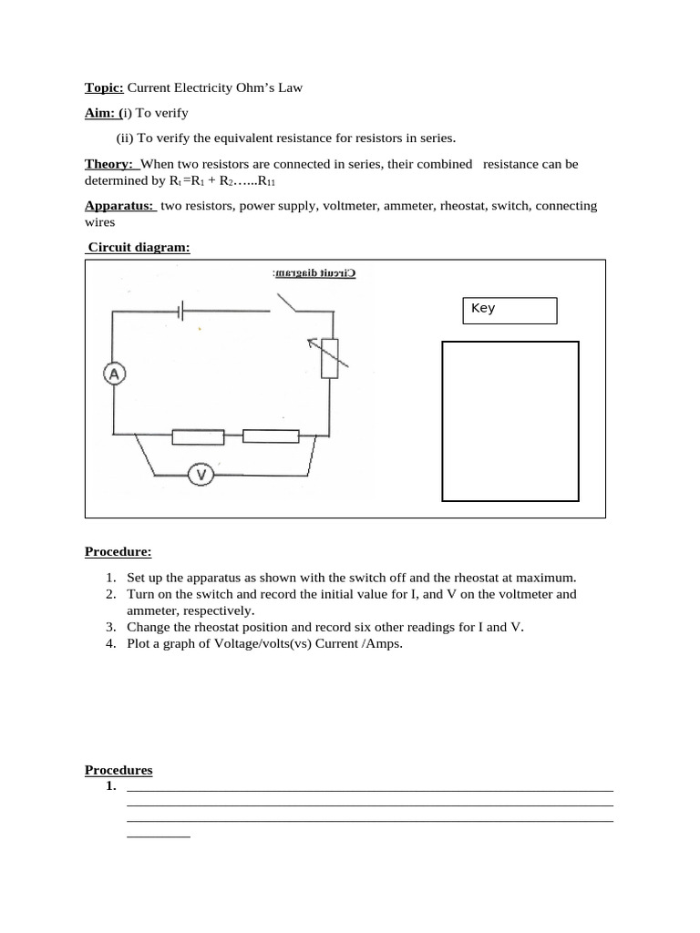 Ohm's Law: Series and Parallel Resistance | PDF | Series And Parallel ...