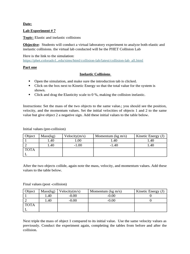 Physics Labs Momentum, Heat Transfer and Refraction | PDF | Momentum ...