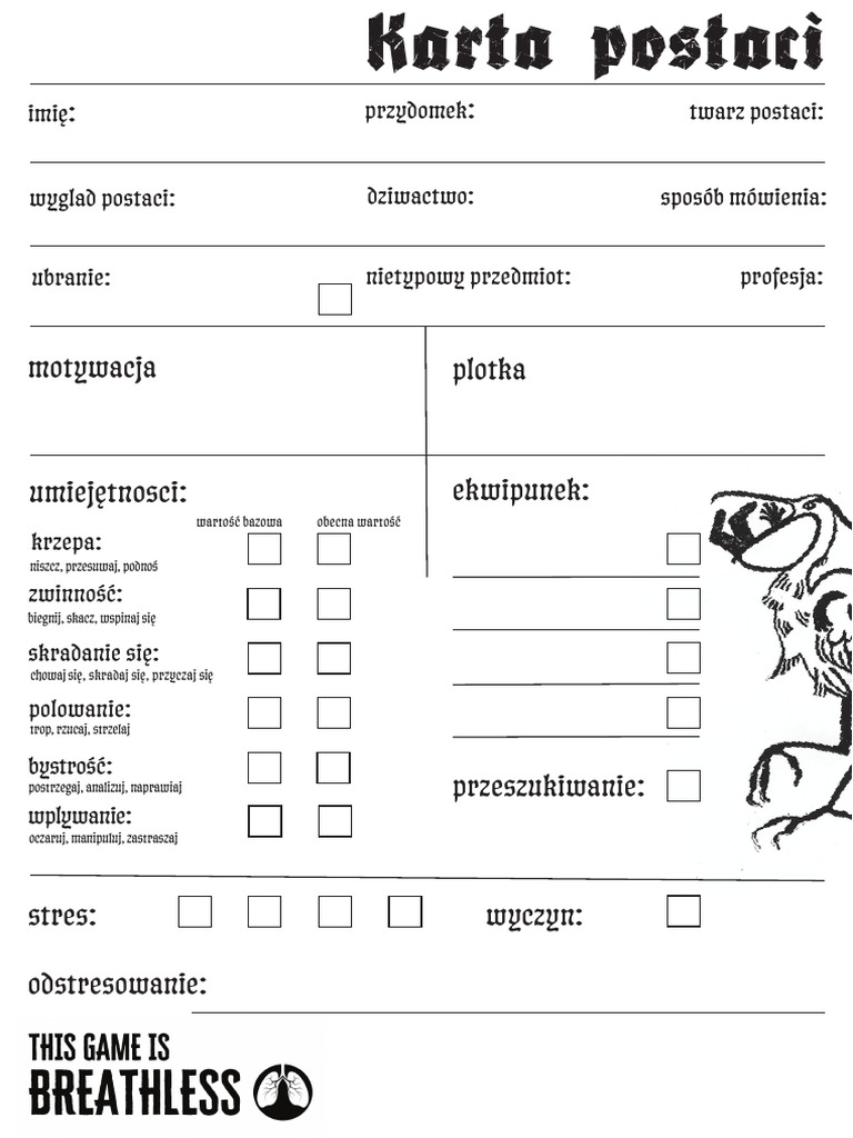 Podmokłe Historie - Karta Postaci | PDF