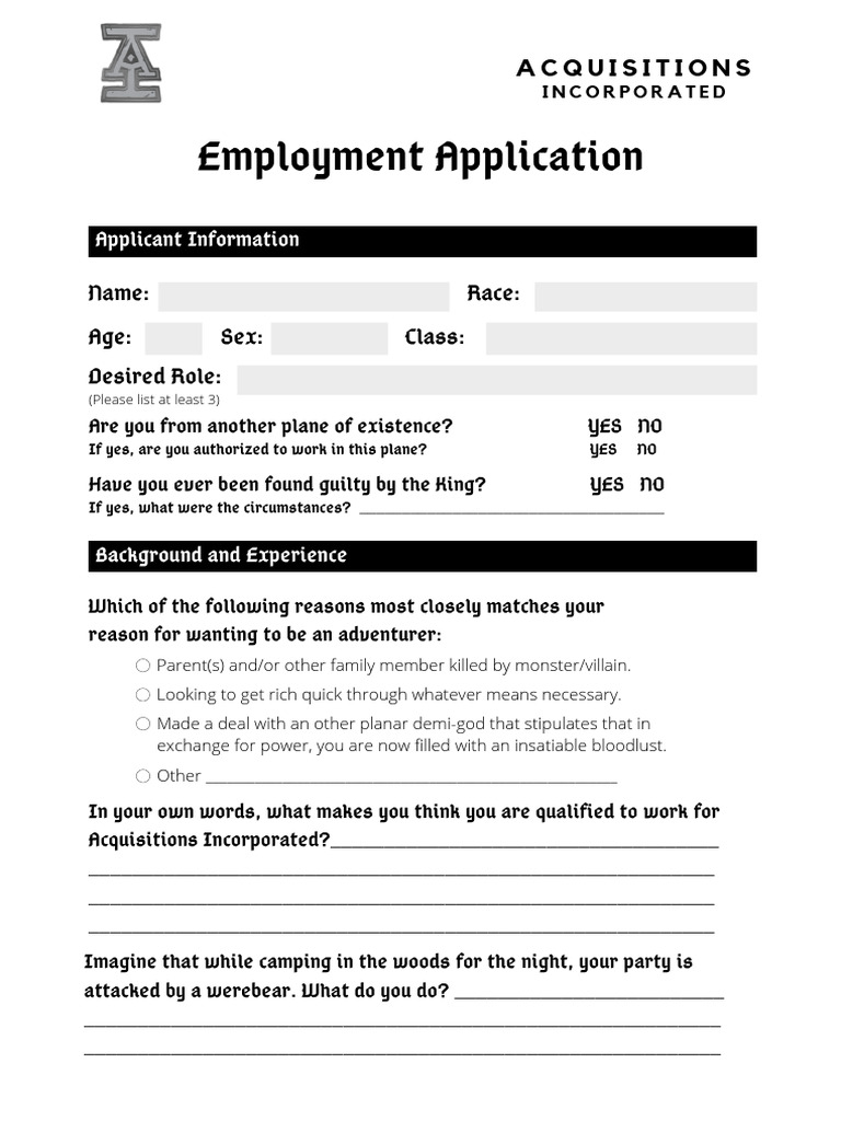 AI Employment Application | PDF