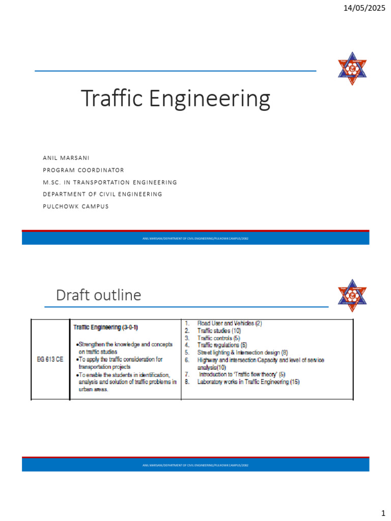 Traffic Engineering Class I Introduction and Traffic Characteristics | PDF