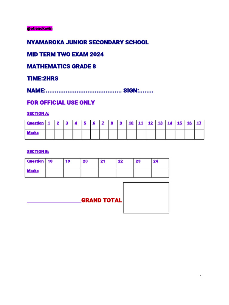 Mathematics Grade 8 | PDF | Area | Interest