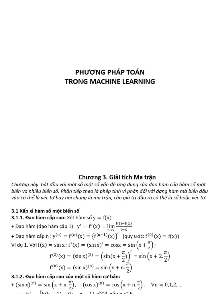 Math For ML Chapter3,4 | PDF
