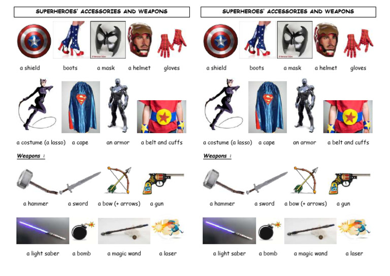 Superheroes' Gear: Accessories & Weapons | PDF