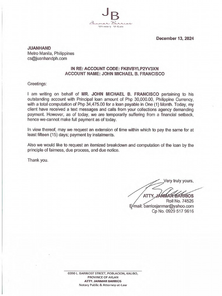 Letter of Extension | PDF