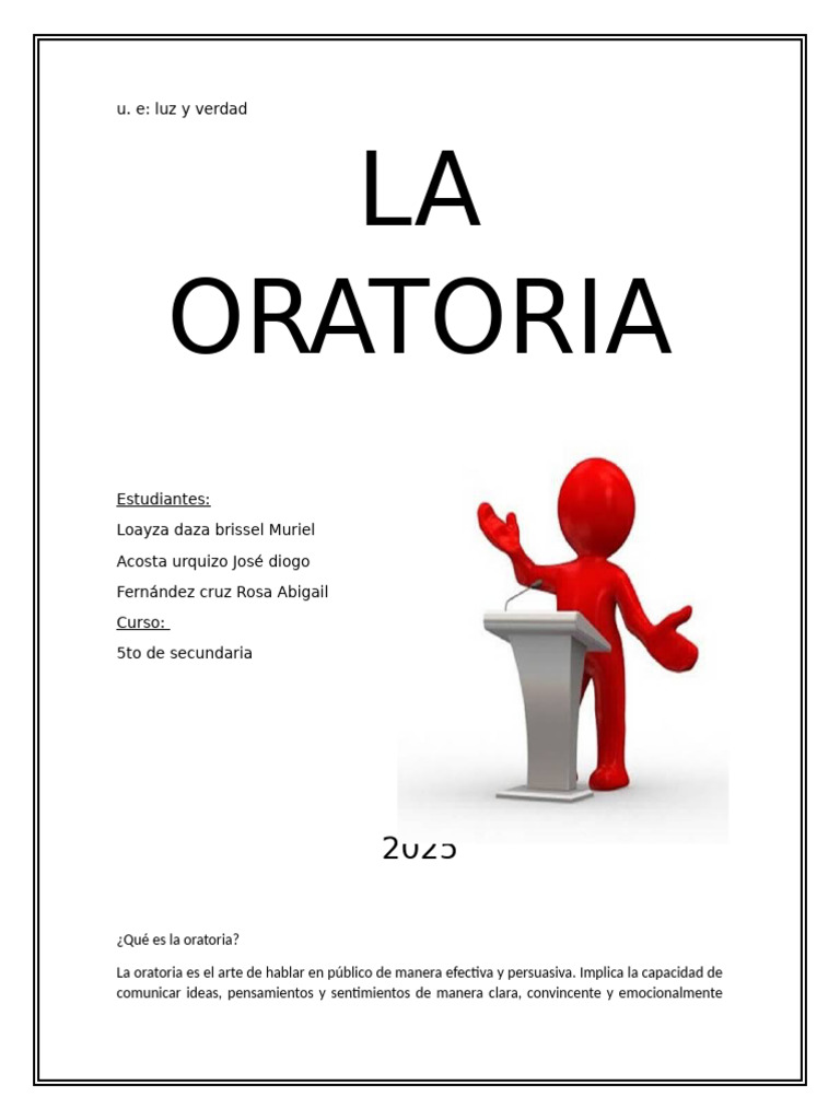 Guía Completa sobre Oratoria Efectiva | PDF | Hablar en público ...