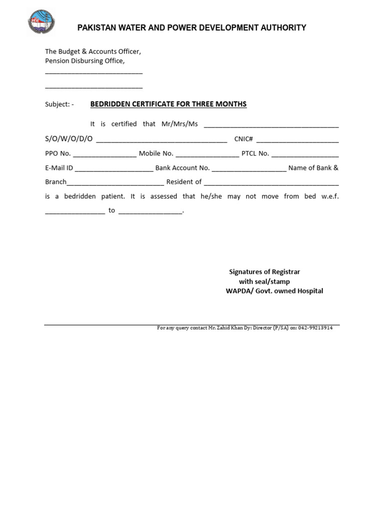 BedRidden Certificate | PDF