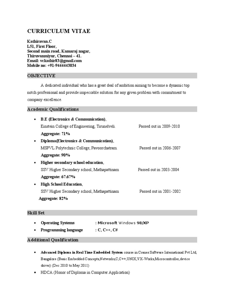 Kathiravan Resume | PDF | Operating System | Application Software