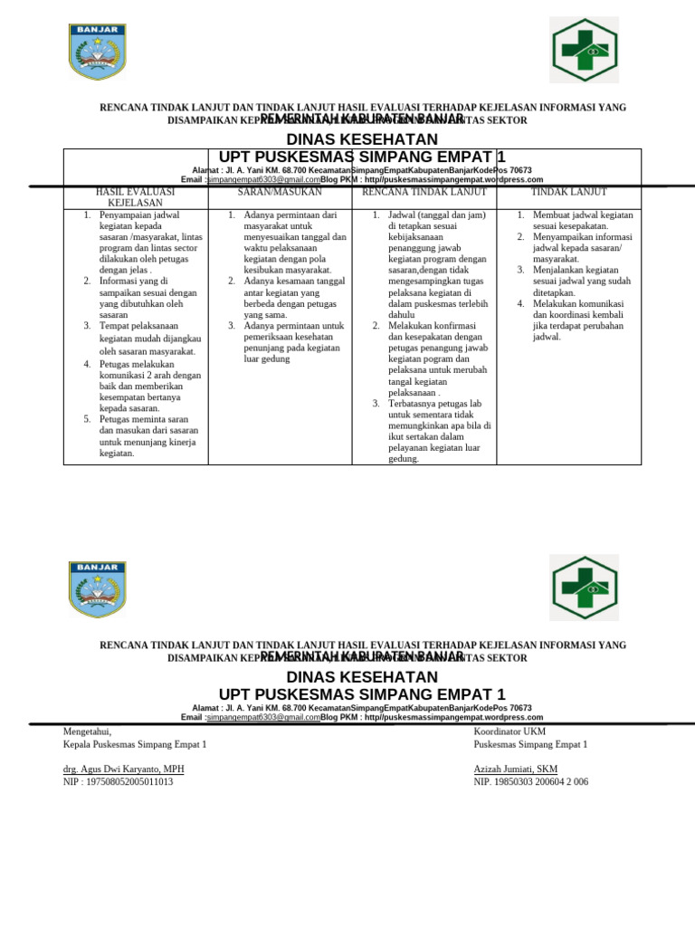4.2.3.5 FARIDA BUKTI TINDAK LANJUT - Copy | PDF