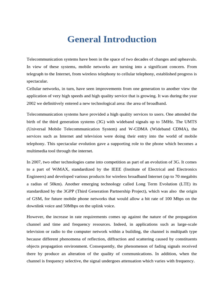 Rapport_final | PDF | Orthogonal Frequency Division Multiplexing | 4 G