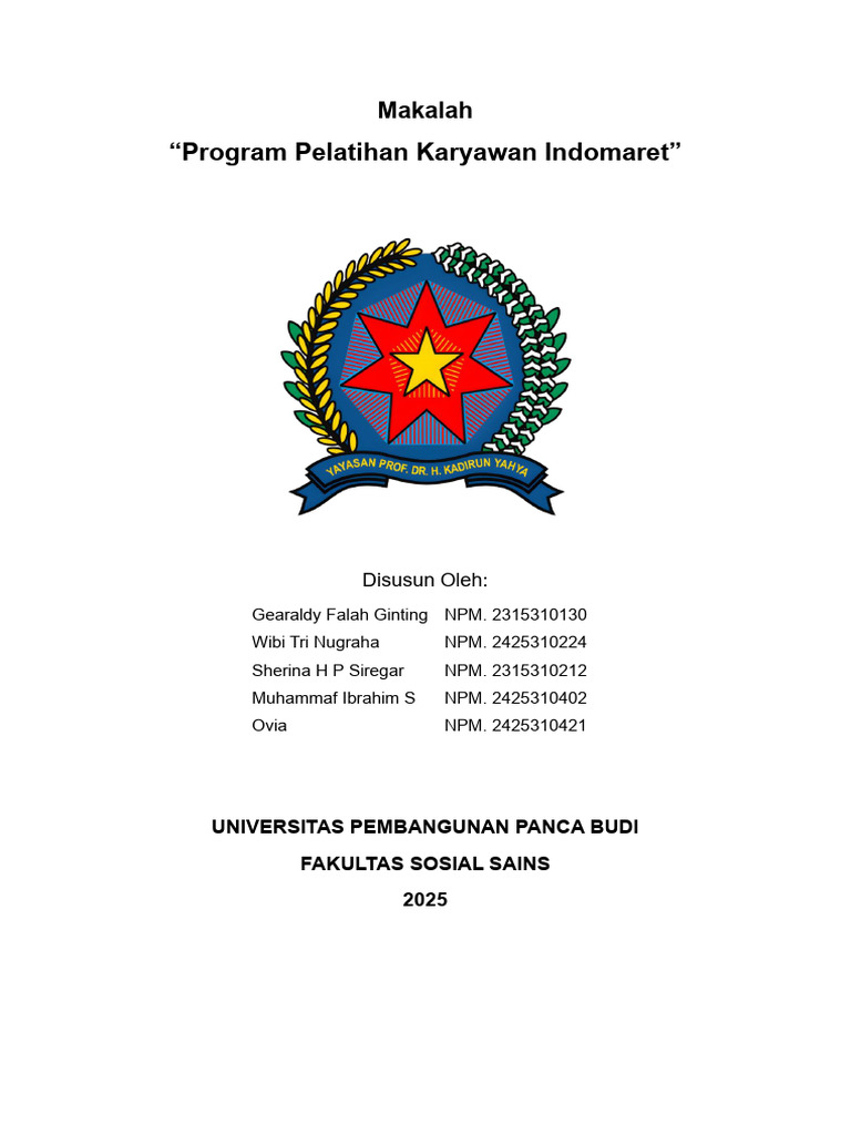 Makalah Program Pelatihan Karyawan Indomaret | PDF