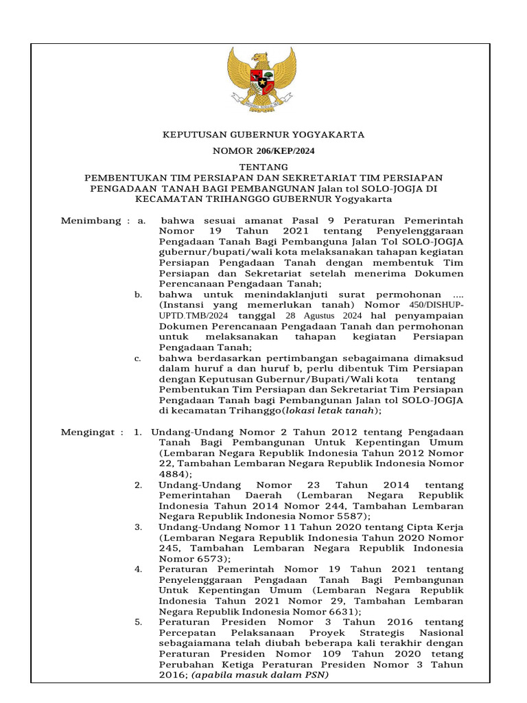 SK Tim Persiapan | PDF