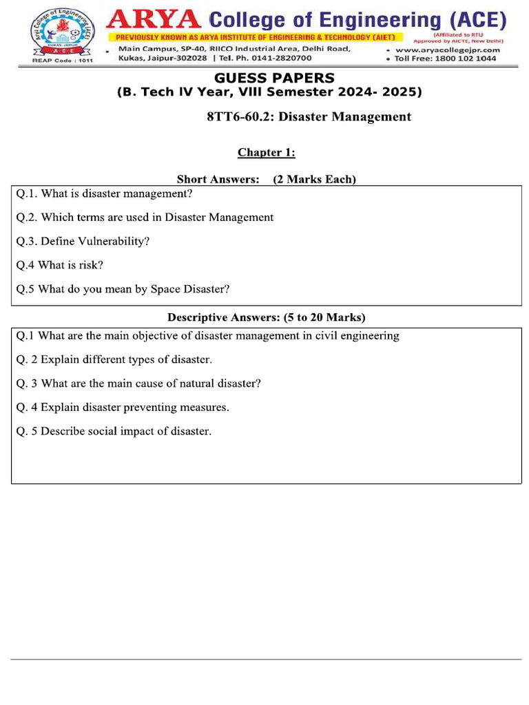 DM Guess Paper | PDF