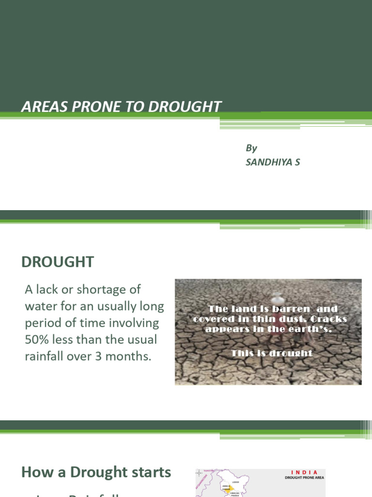 Areas Prone To Drought: by Sandhiya S | PDF