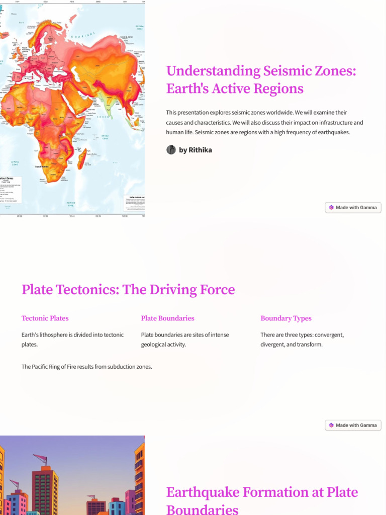 Understanding Seismic Zones Earths Active Regions | PDF | Earthquakes ...
