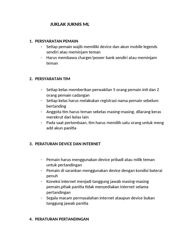 Juklak Juknis ML | PDF