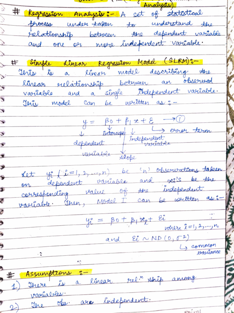 Linear Models Sem 5 Unit 3 | PDF