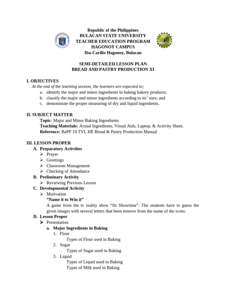 Semi-DLP - Accepting Reservation | PDF | Breads | Baking