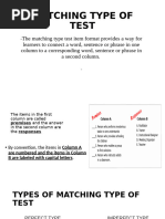 Guidelines For Writing Matching Type Test Items PDF | PDF ...
