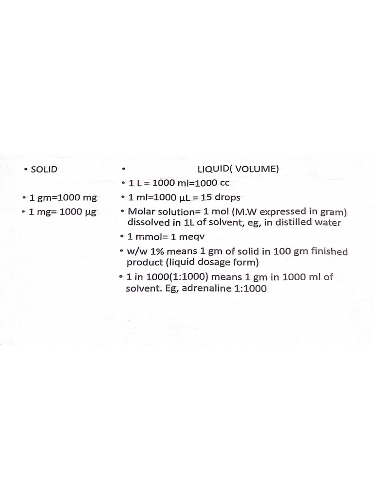 Pharmaceutical Calculations | PDF