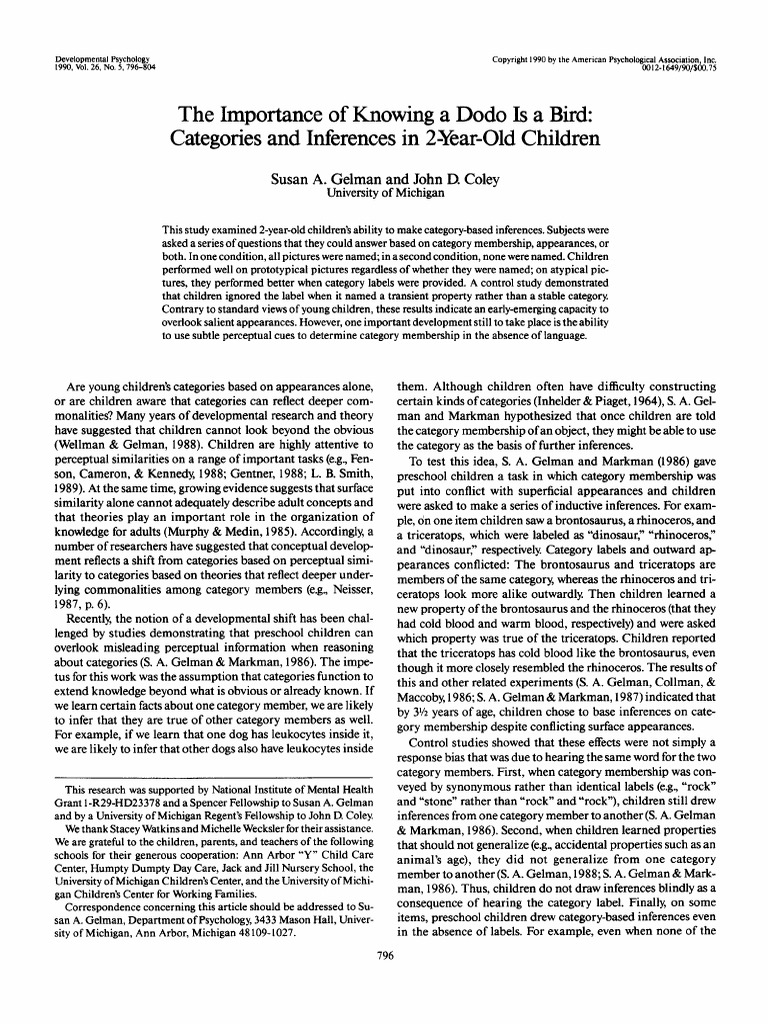 The Importance of Knowing A Dodo | PDF | Psychology | Statistical Inference