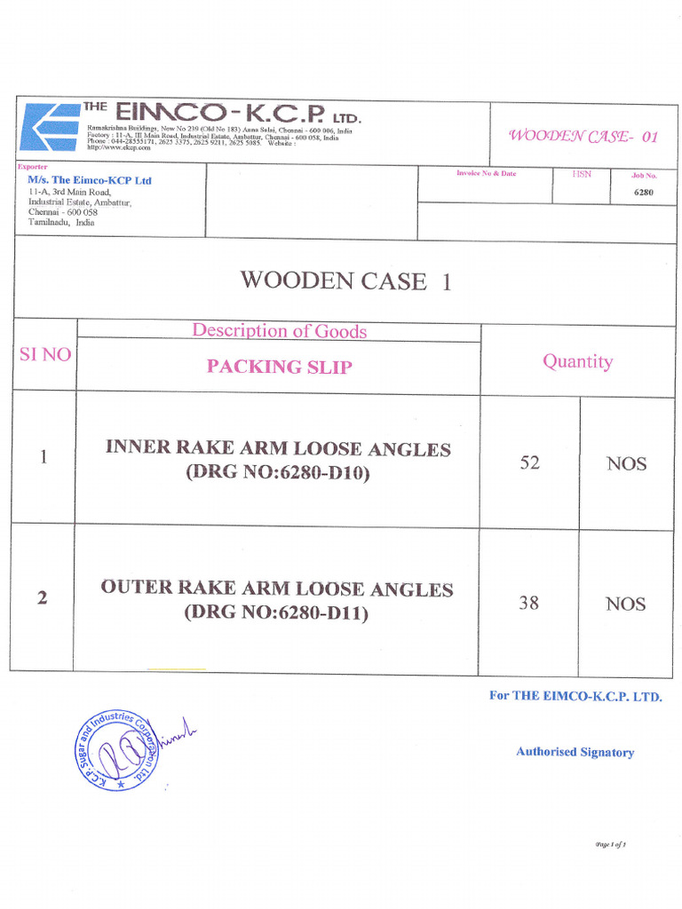 6280-Packing Slip | PDF