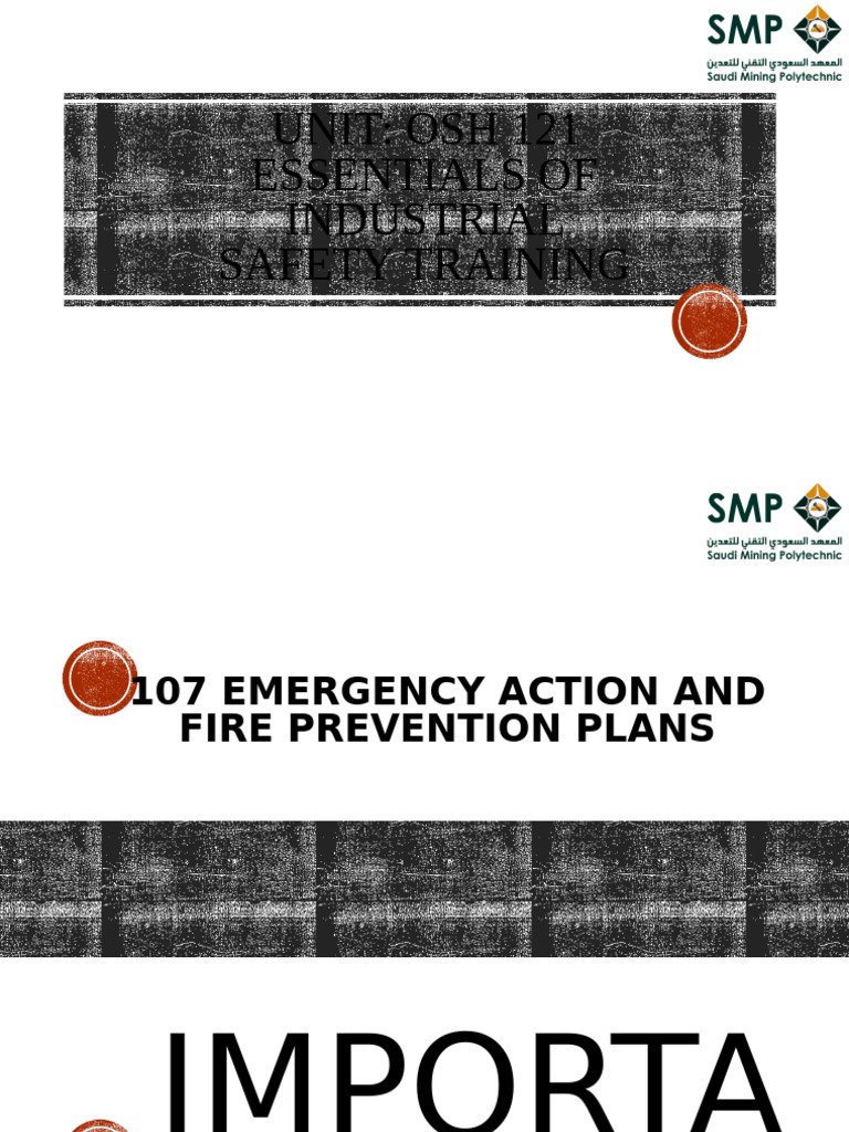 107 Emergency Action and Fire Prevention Plans | PDF | Emergency ...