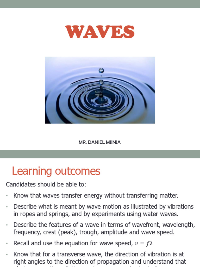 3.1 General Properties of Waves | PDF | Waves | Diffraction