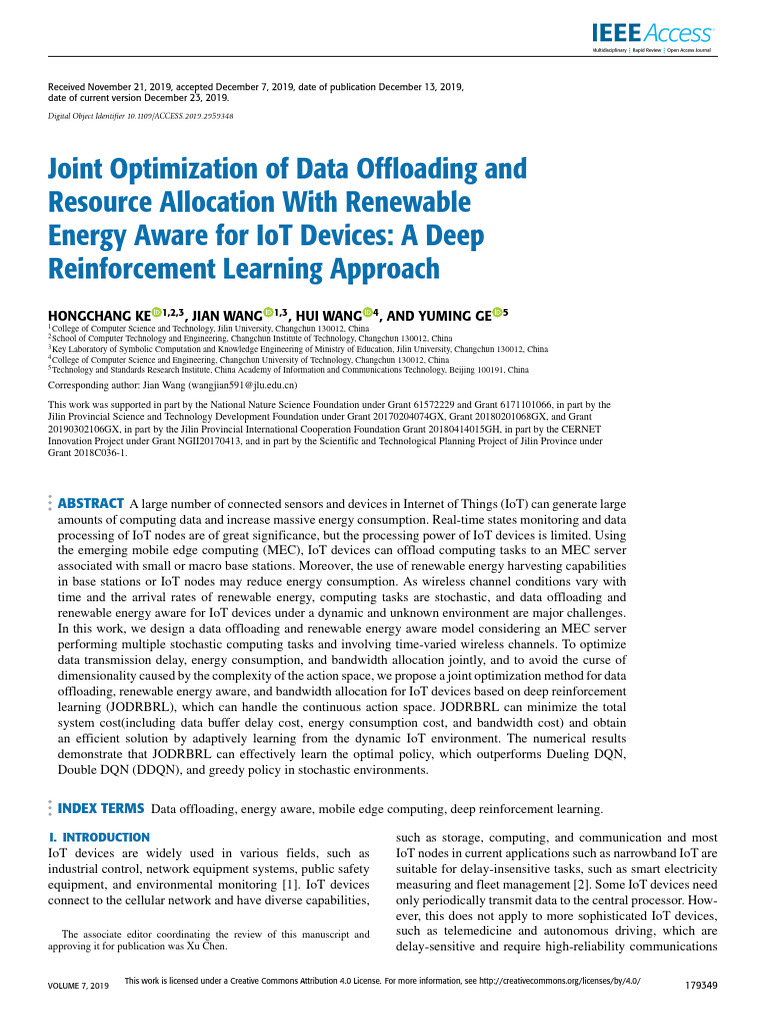 Joint Optimization of Data Offloading and Resource Allocation With Renewable Energy Aware For ...