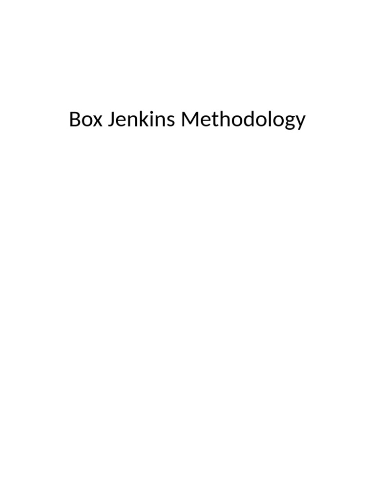 Box Jenkins | PDF