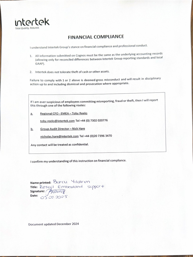 Financial Compliance | PDF