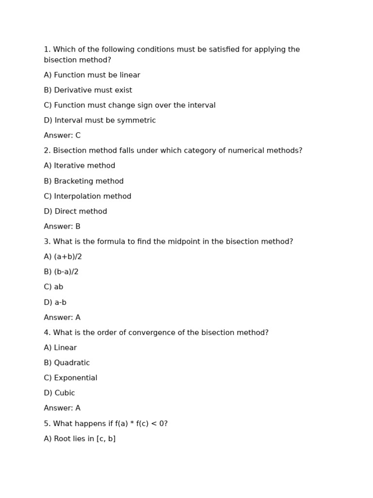 Numerical Computing Mcqs | PDF | Finite Difference | Applied Mathematics