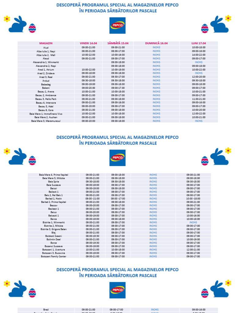 Program Magazine Pepco Paste Ortodox | PDF