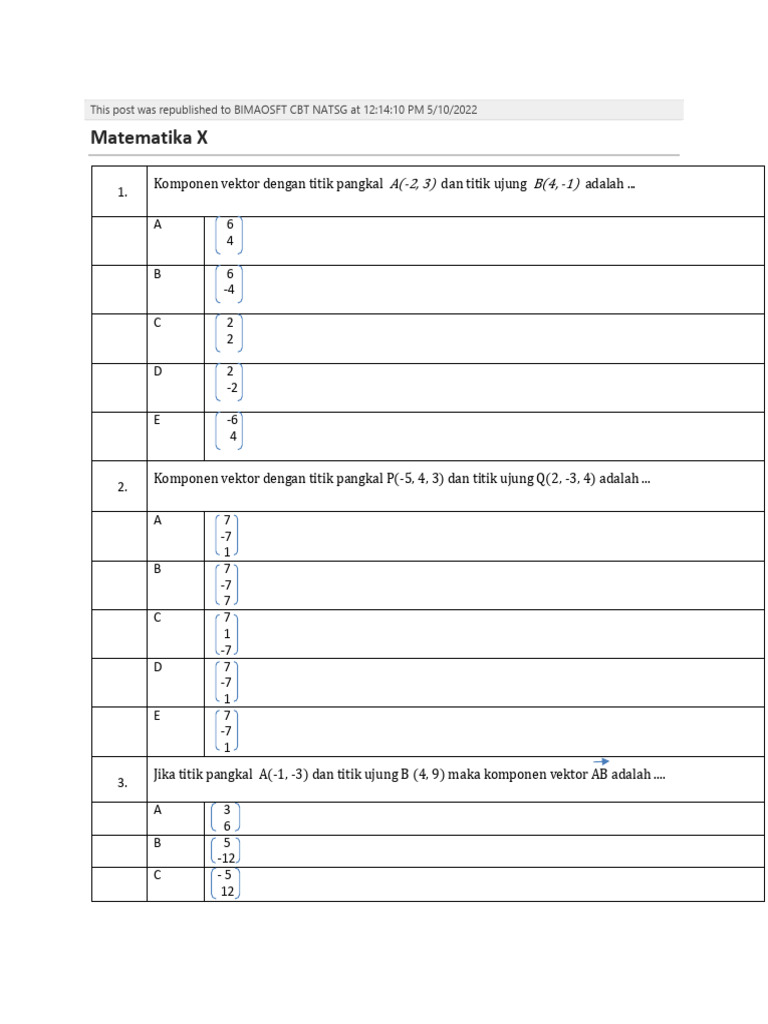 Soal Mat X Pas Genp 23-24 | PDF