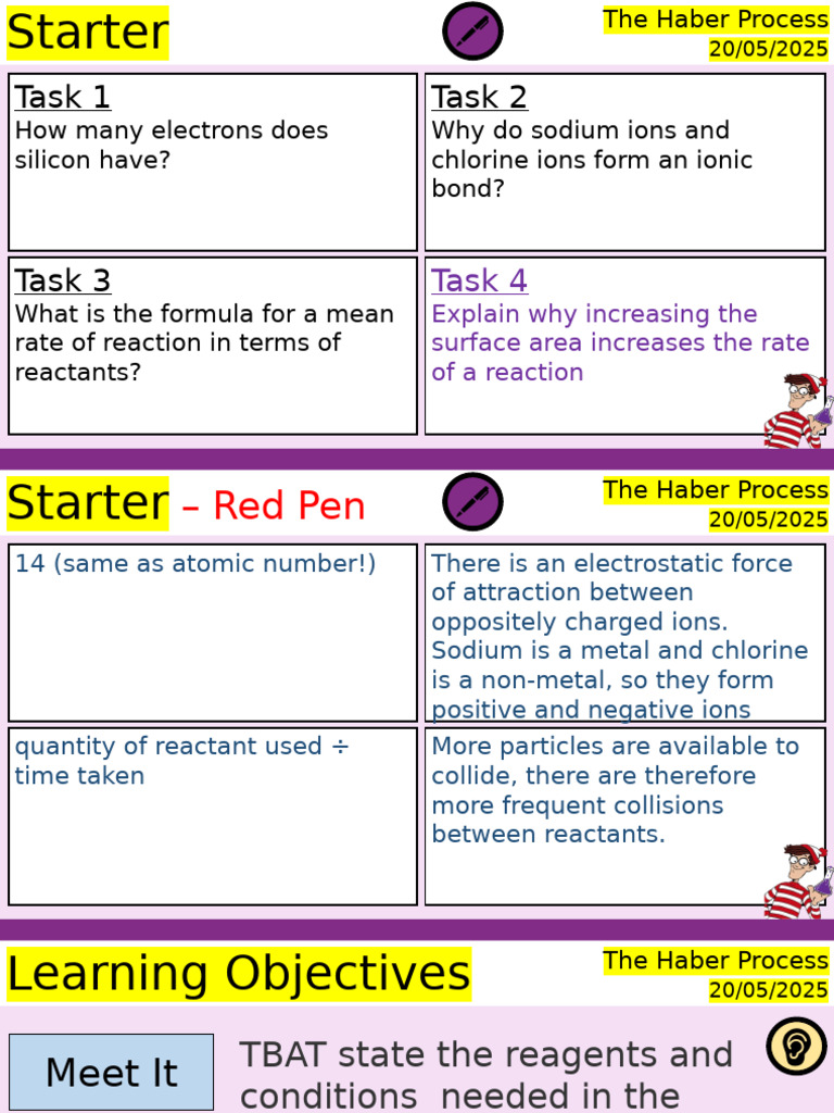 L18 The Haber Process Lesson | PDF | Chemical Equilibrium | Chemical Reactions