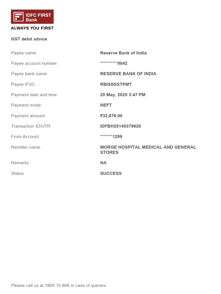 IDFC GSTPayment IDFBH25140379620 200525154707 | PDF
