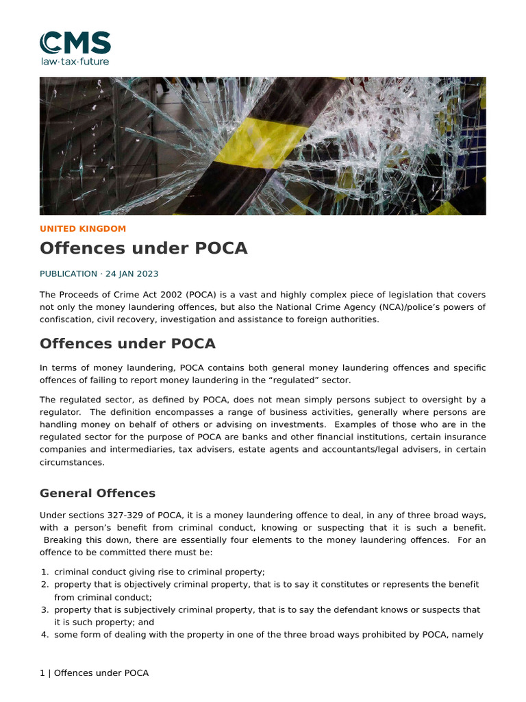 Offences Under Poca PDF | PDF | Common Law | Crimes