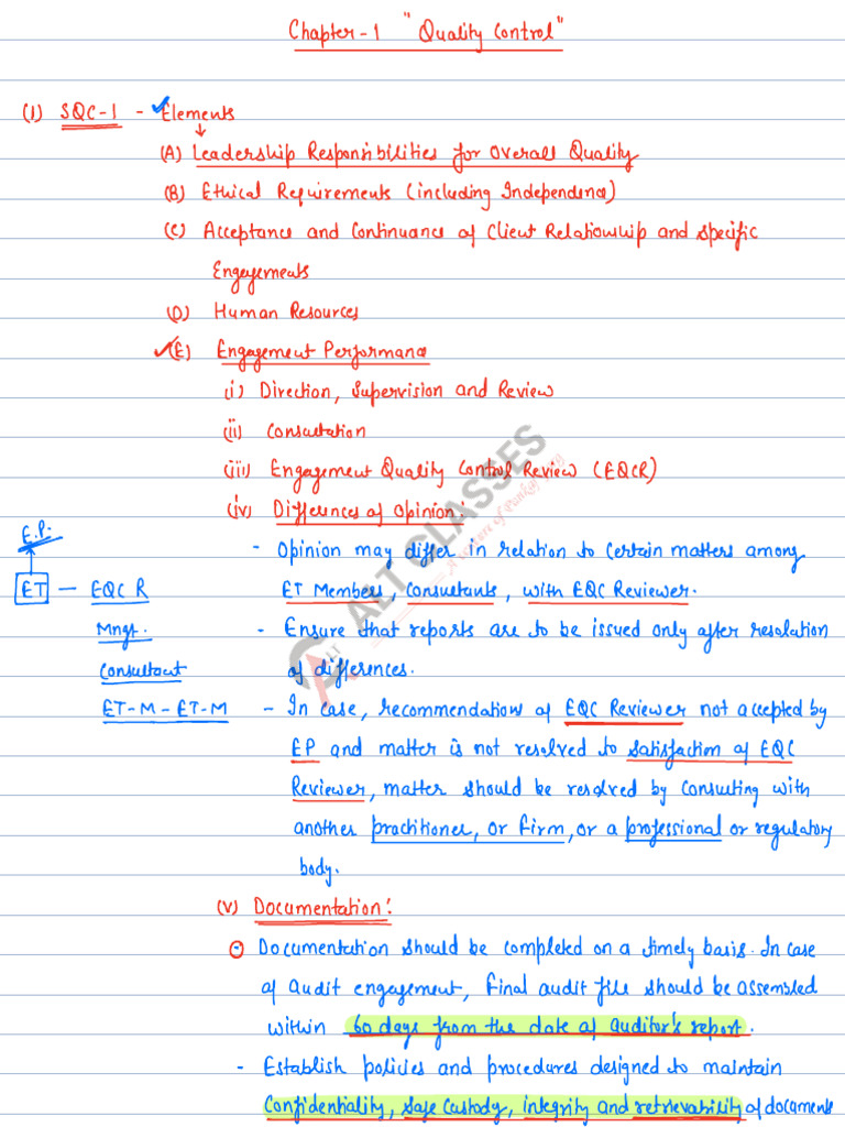 Lecture 10 - Quality Control (SQC 1 & SA 220) | PDF