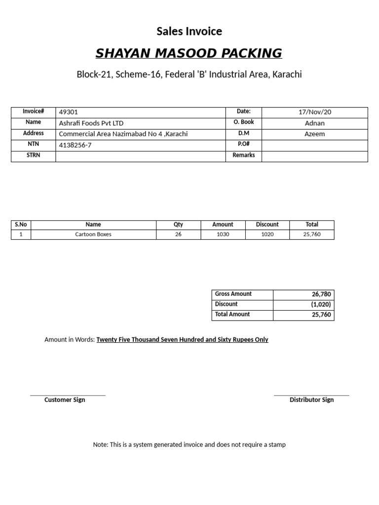 Shayan Masood Packing | PDF