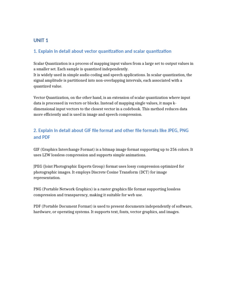Unit_1_Vector_Quantization_and_File_Formats | PDF